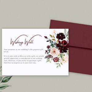EDITABLE Marsala Burgundy Wedding Invitation Suite Marsala - Etsy