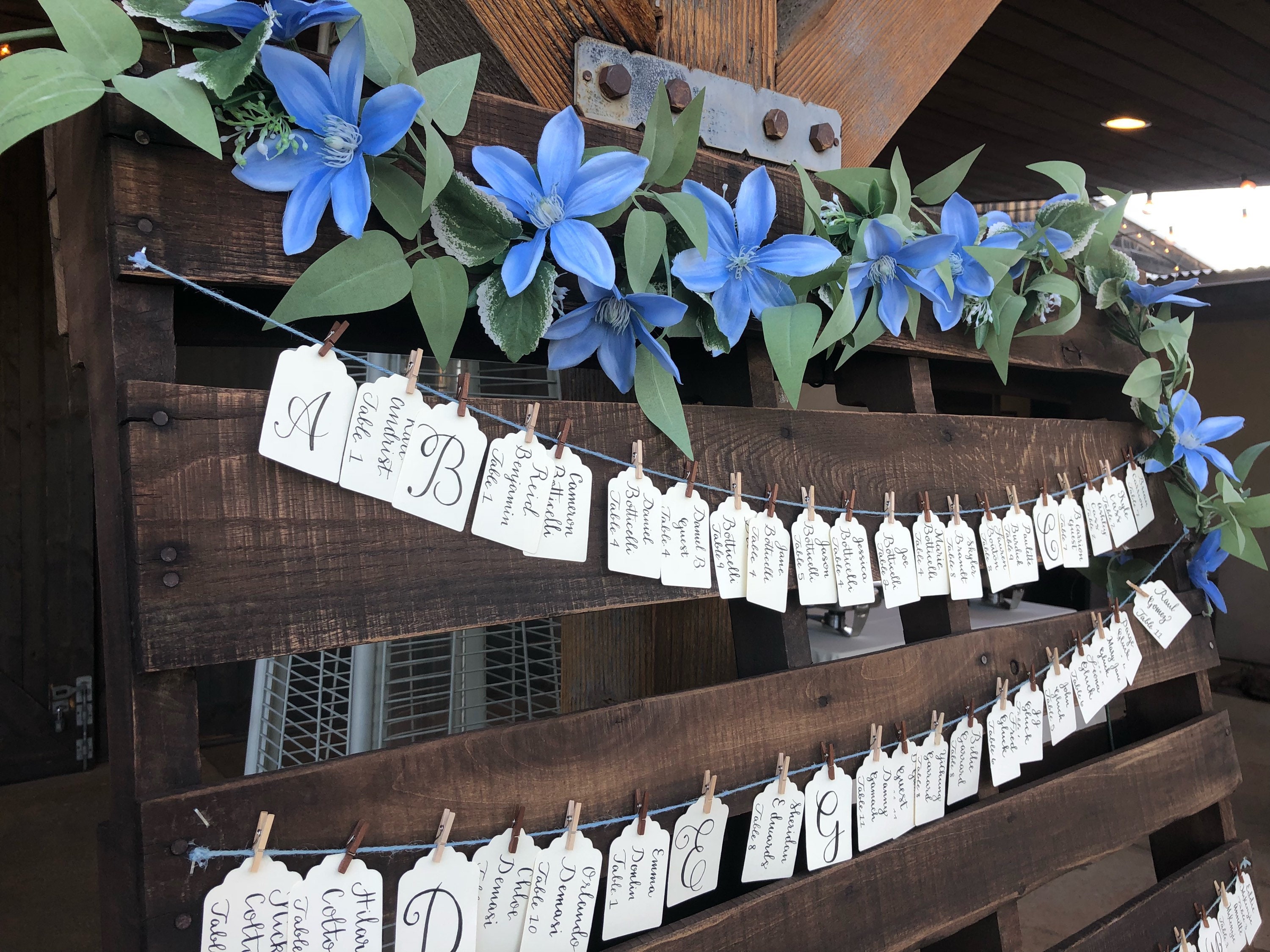 Tag Seating Chart - Etsy