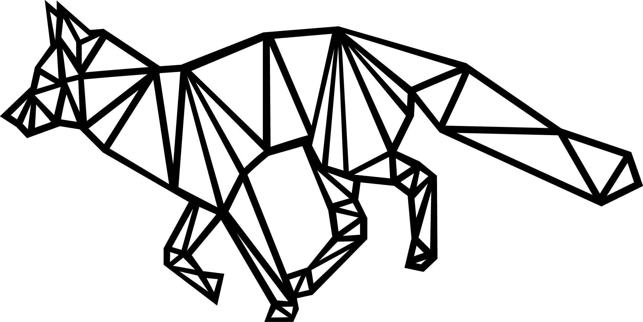 Geometric Fox Cut File - Etsy