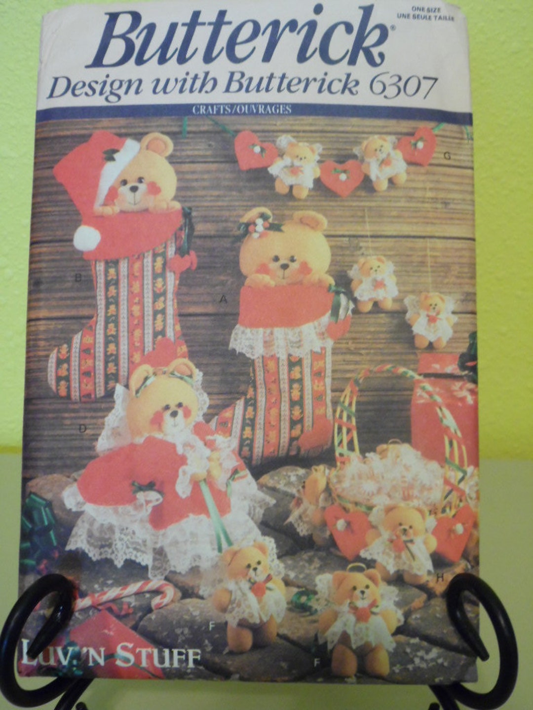 Butterick Pattern 6307 Sweet Teddies Christmas and Nursery Accessories ...