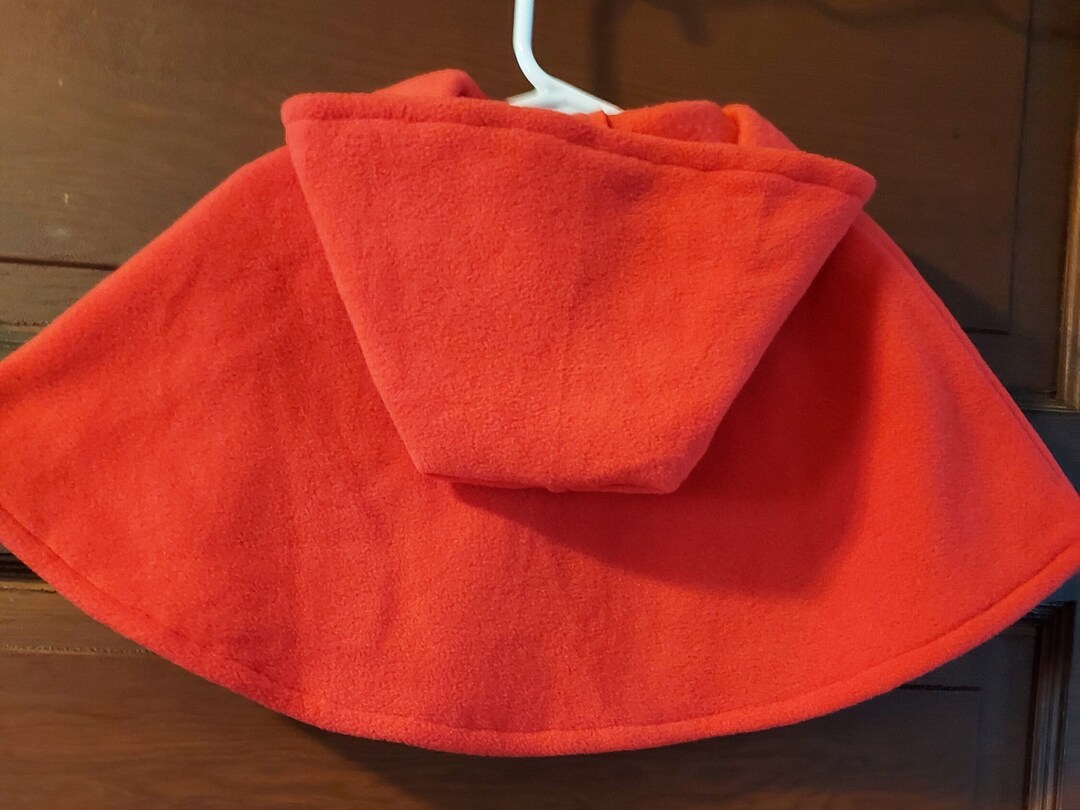 Hooded Red Fleece Caplet in Choice of 3 Infant Sizes - Etsy