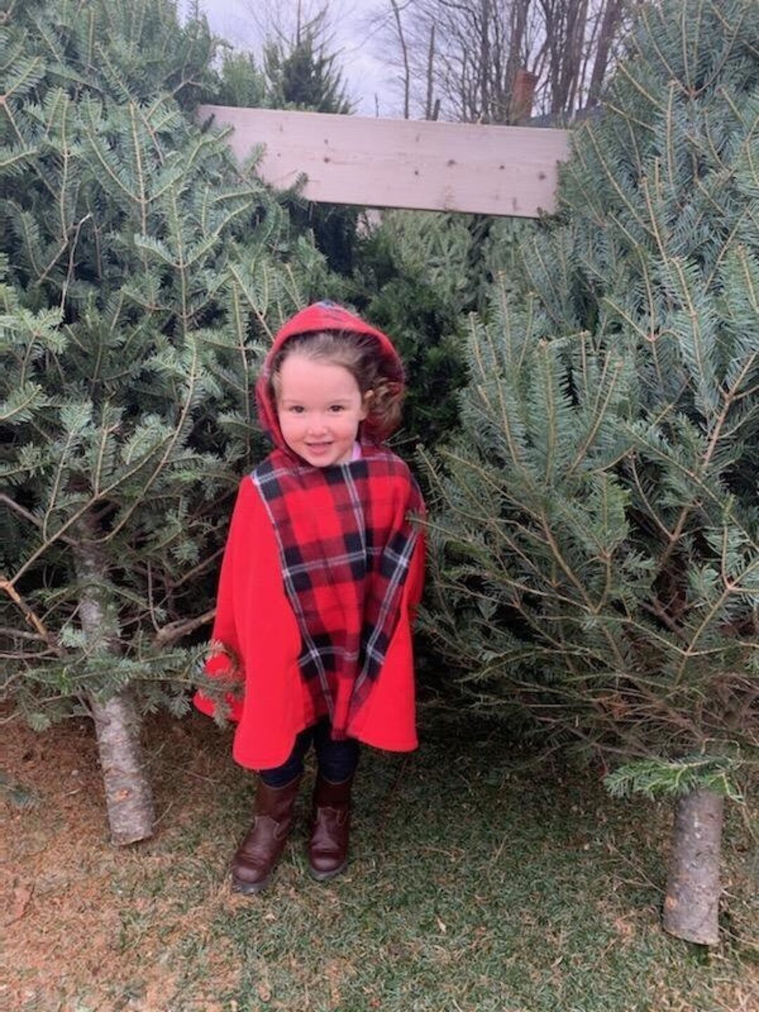 Girls Hooded Fleece Poncho in 2 Sizes - Etsy