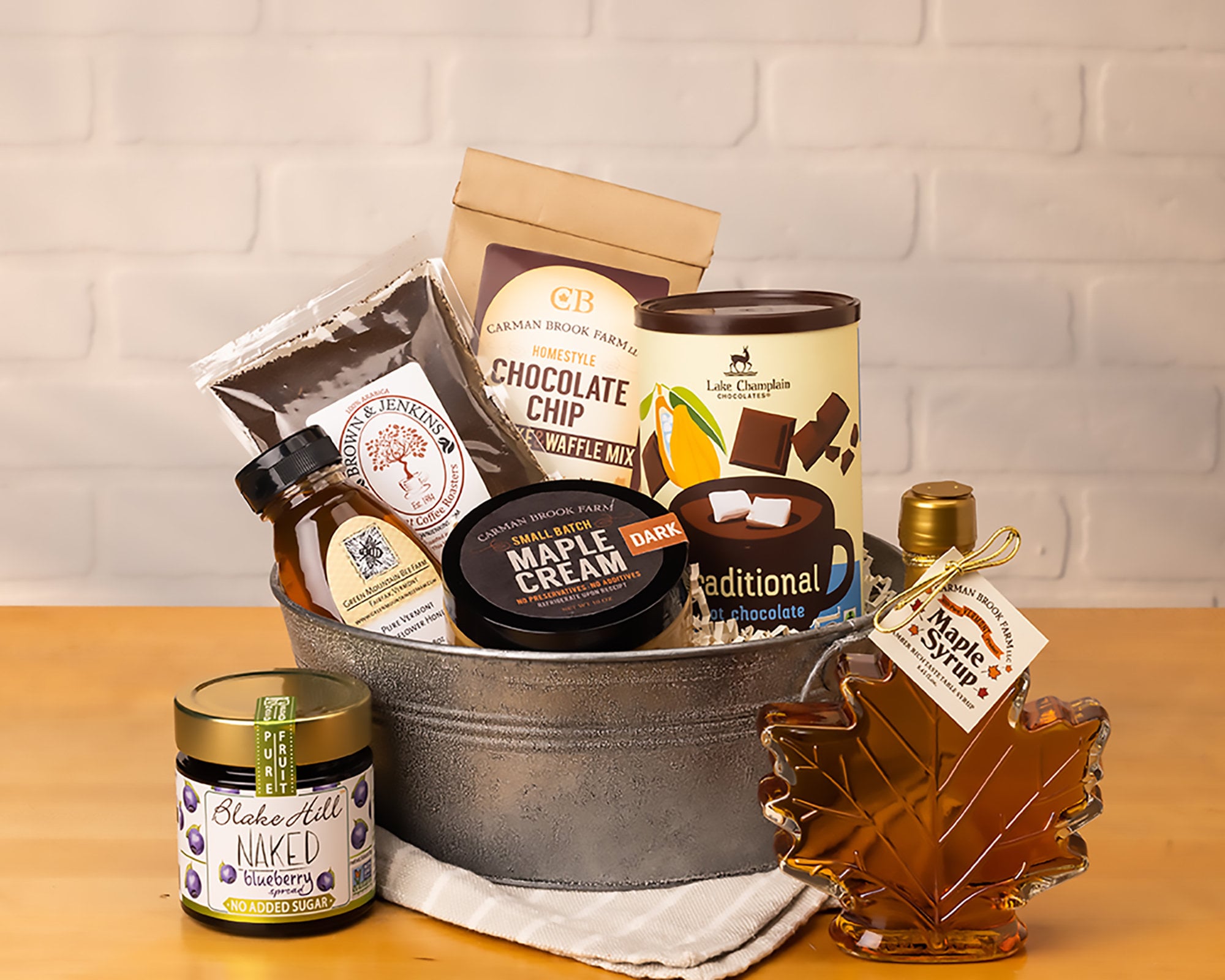 Farmhouse Gift Basket Vermont Maple Syrup Breakfast Basket - Etsy