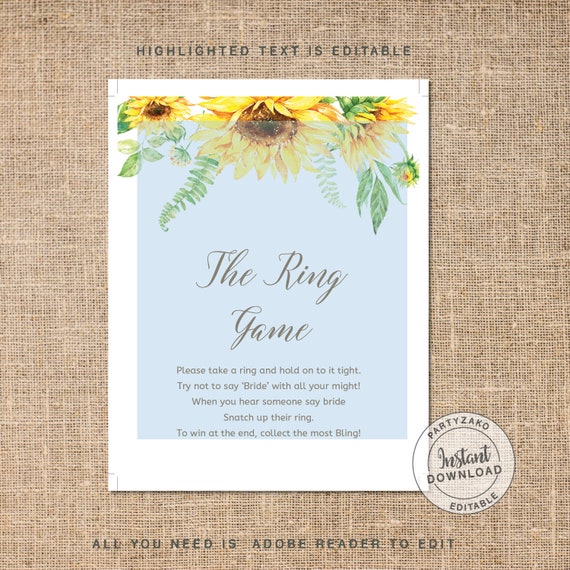 Paper & Party Supplies Party Supplies Sunflower Pass the Poem Instant ...