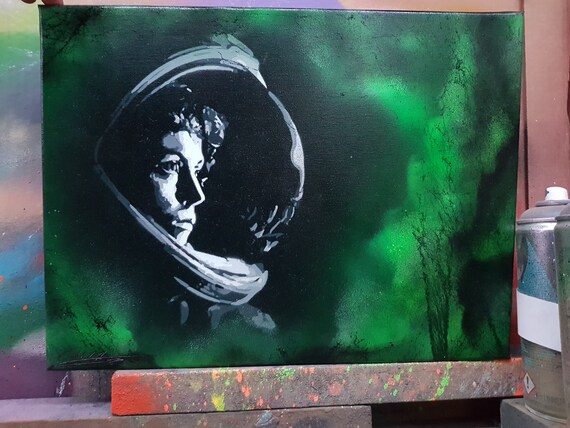 Alien Spraypaint Art | Etsy