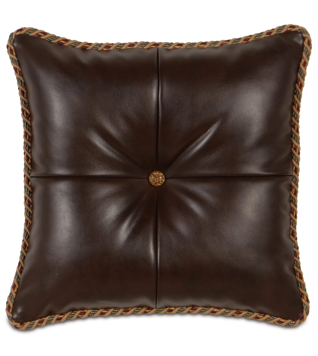 Cognac Jewel-tufted Decorative Pillow Cover 18x18 - Etsy