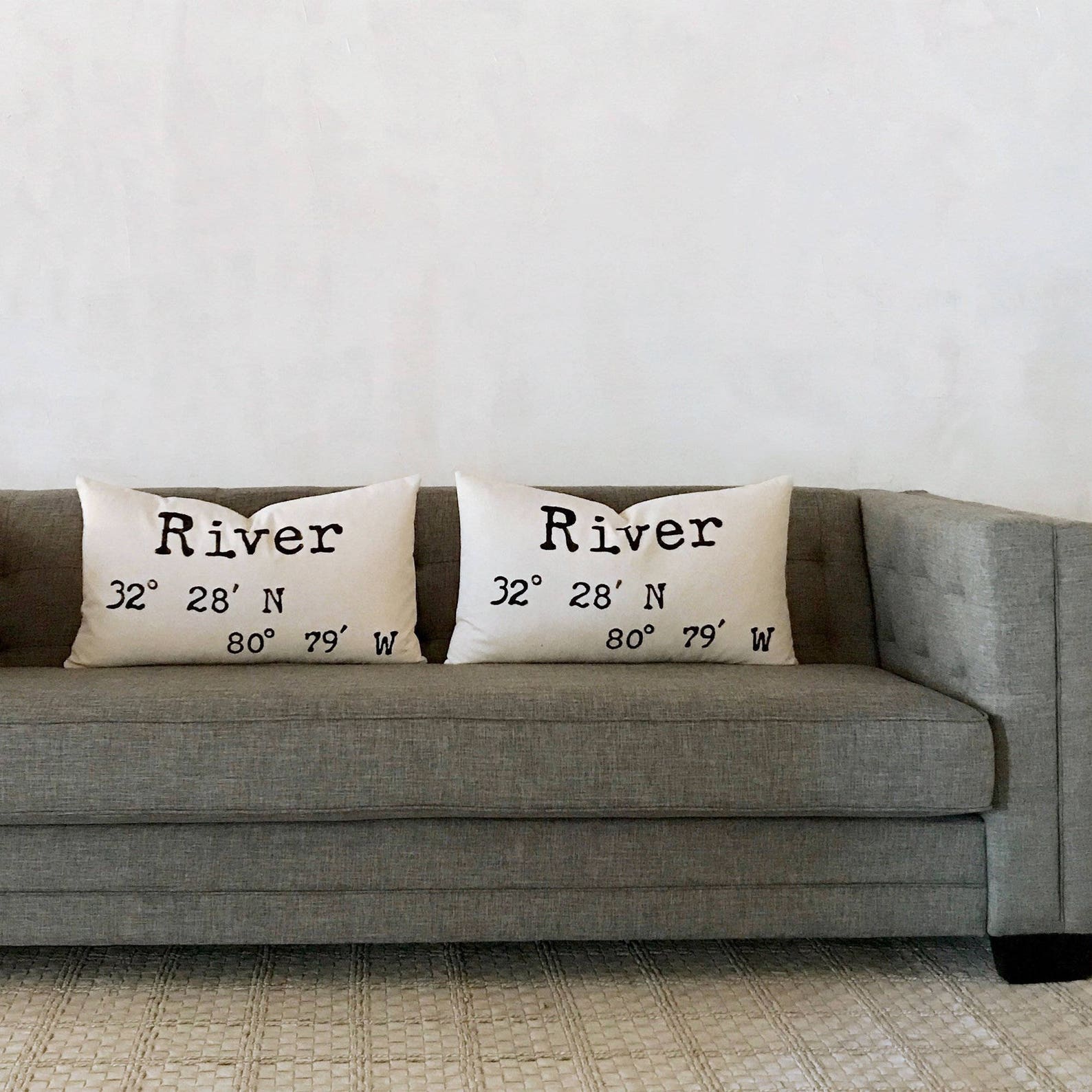 Block Print River Luxury Coordinate Decorative Pillow Cover ...