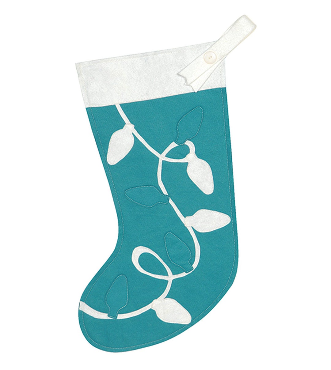 Christmas Lights Felt Stocking 20"x12" - Etsy