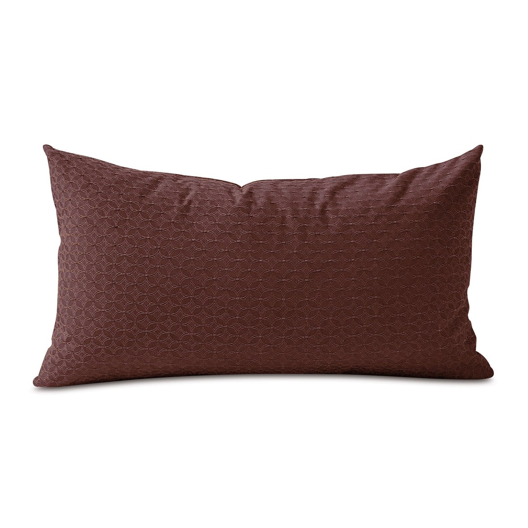 Plum Textured Lumbar Pillow Cover 15x26 - Etsy