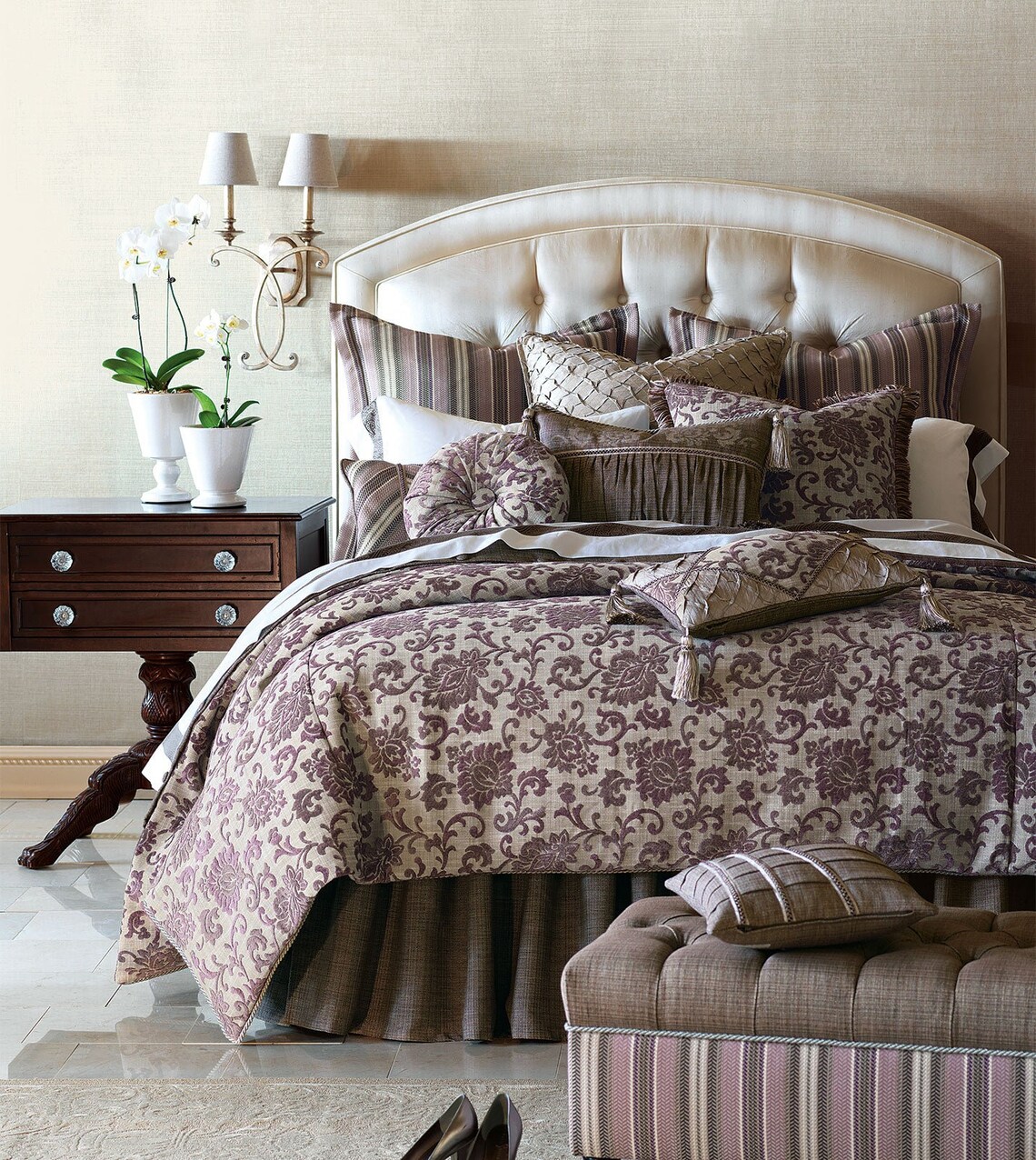 Micaela Damask Diamond Insert Decorative Pillow Cover 11x21 - Etsy