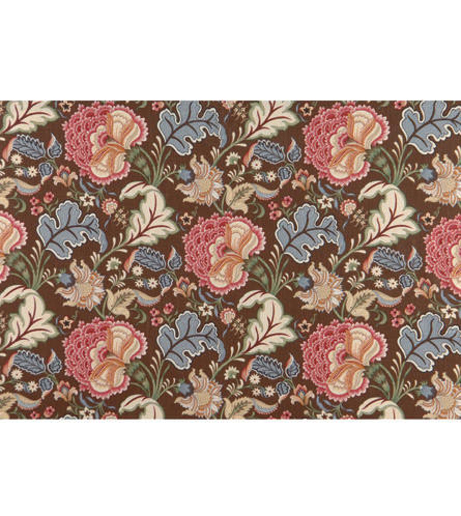 Floral Linen Print Fabric | Etsy