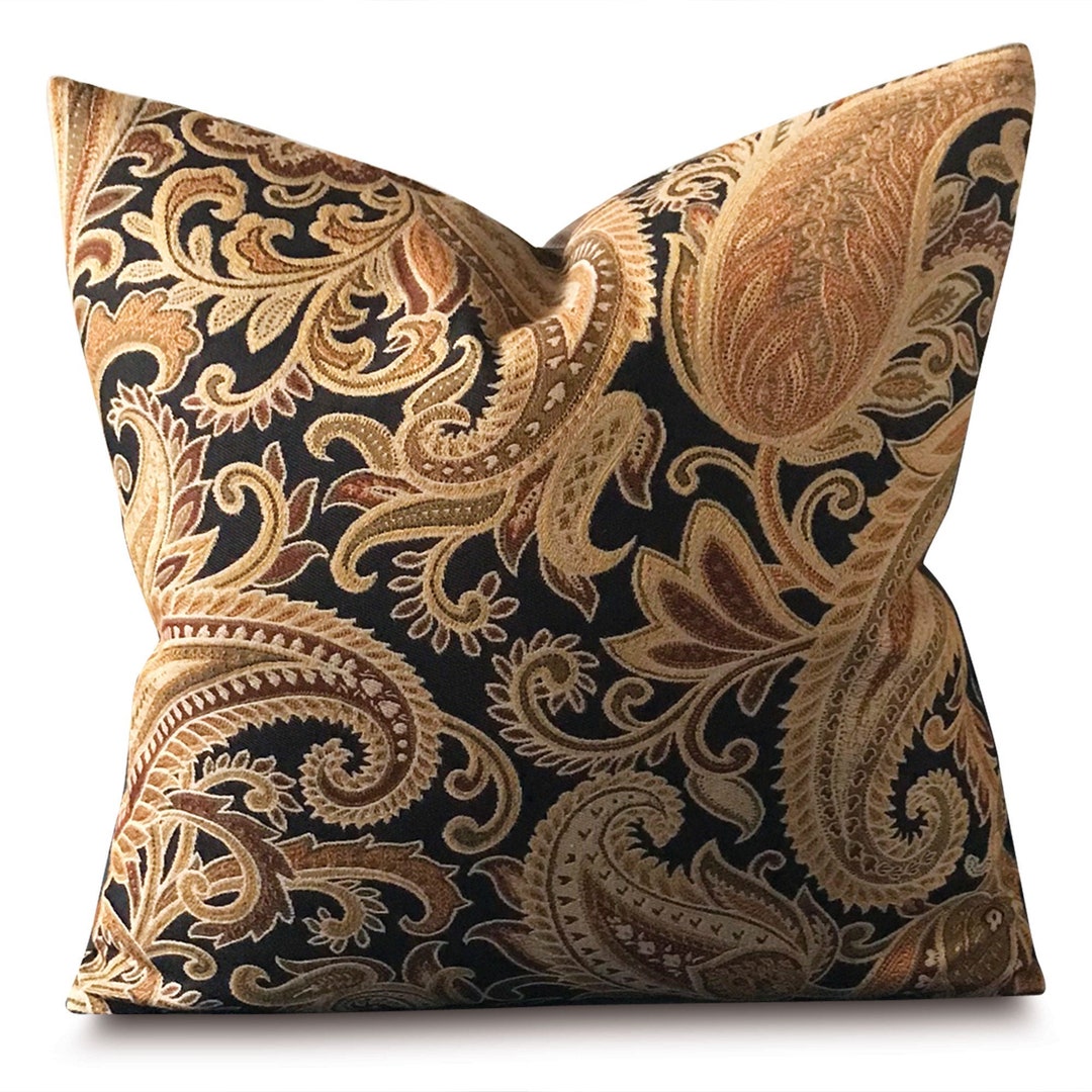 Antique Paisley Floral Throw Pillow Cover 22x22 - Etsy