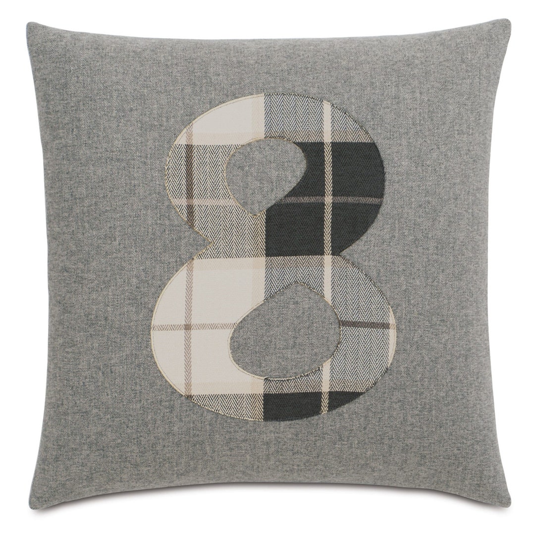 Solid Number "8" Laser Cut Appliqué Decorative Pillow 20" X 20" - Etsy