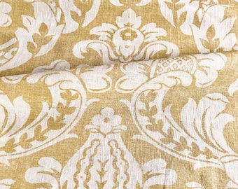 Yellow Damask Fabric - Etsy