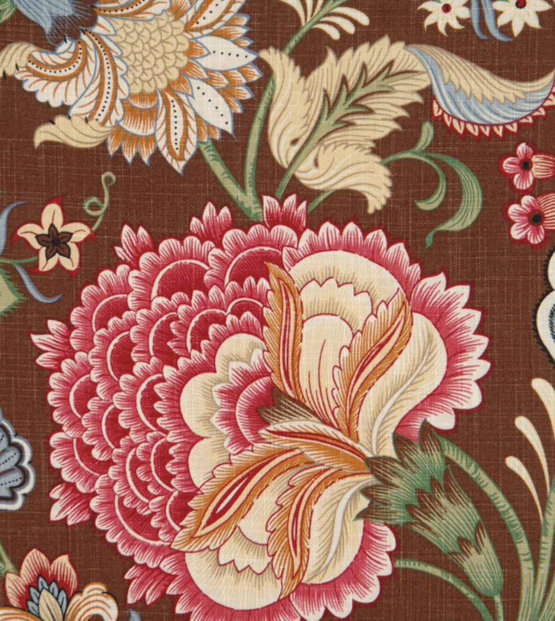 Floral Linen Print Fabric - Etsy