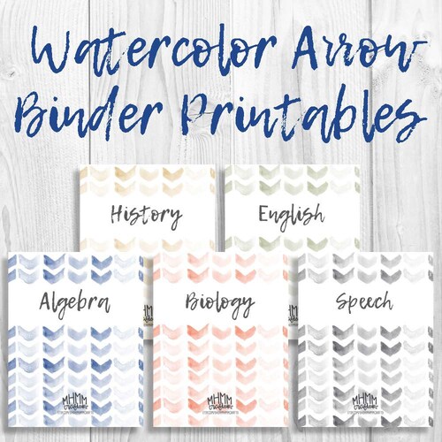 Binder Cover Printable Set of 5 Covers Spines Binder - Etsy
