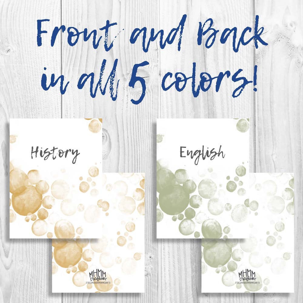 Set of 5 Printable Binder Cover/inserts W/ Spines | Free Font ...