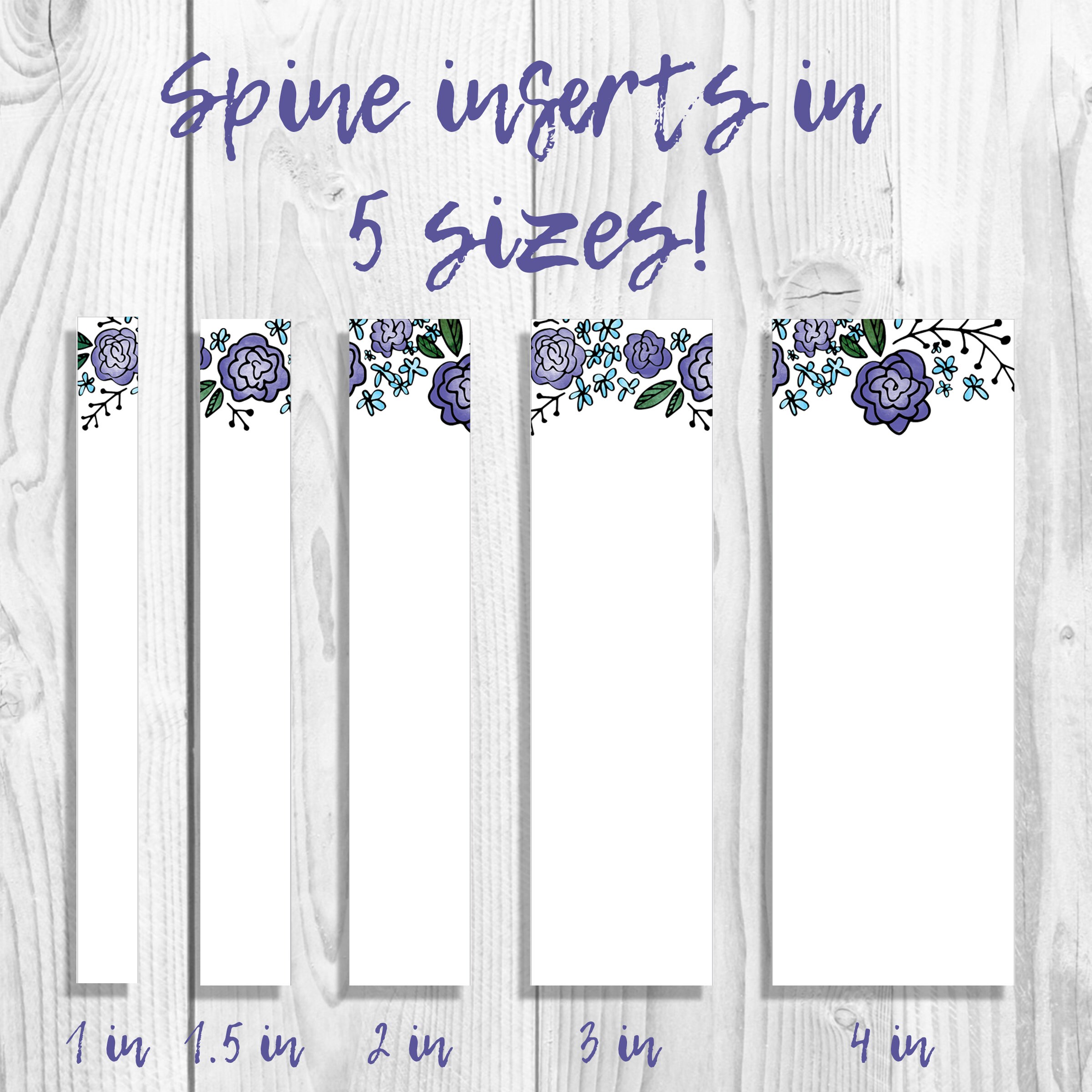 Purple Watercolor Flowers | Binder Covers/inserts W/ Spines | Free Font ...