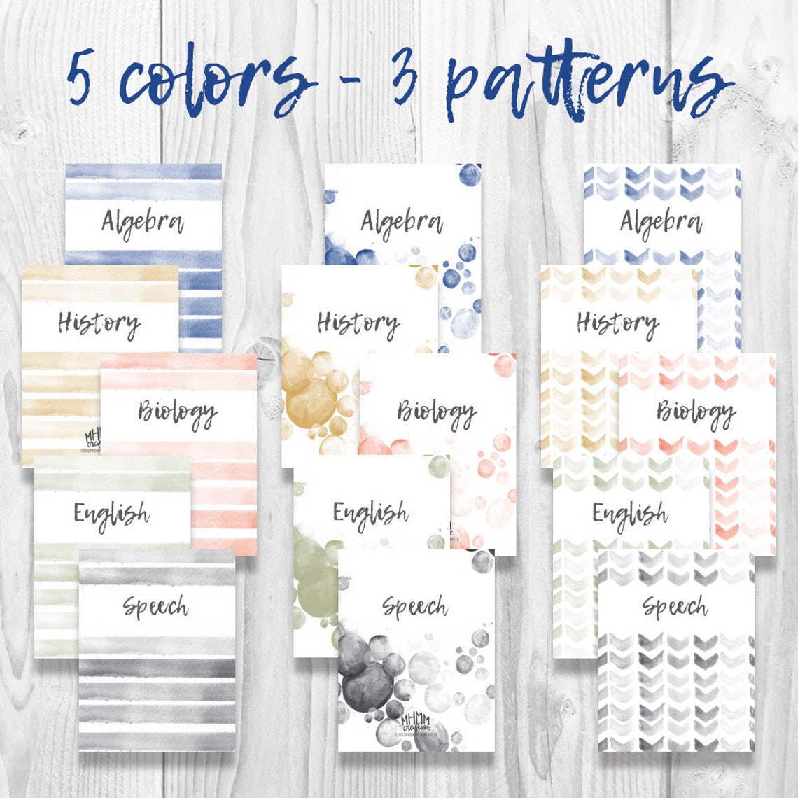 Set of 15 Printable Binder Covers/inserts W/ Spines | Free Font ...