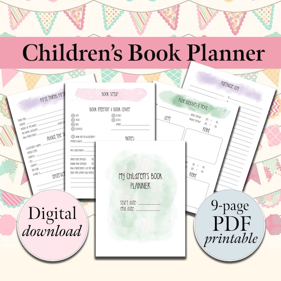 Children's Book Planner PDF Printable | Etsy
