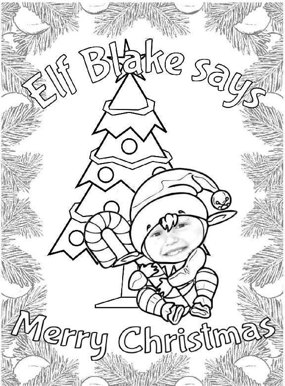 Custom, Personalized Christmas Coloring Page - Etsy