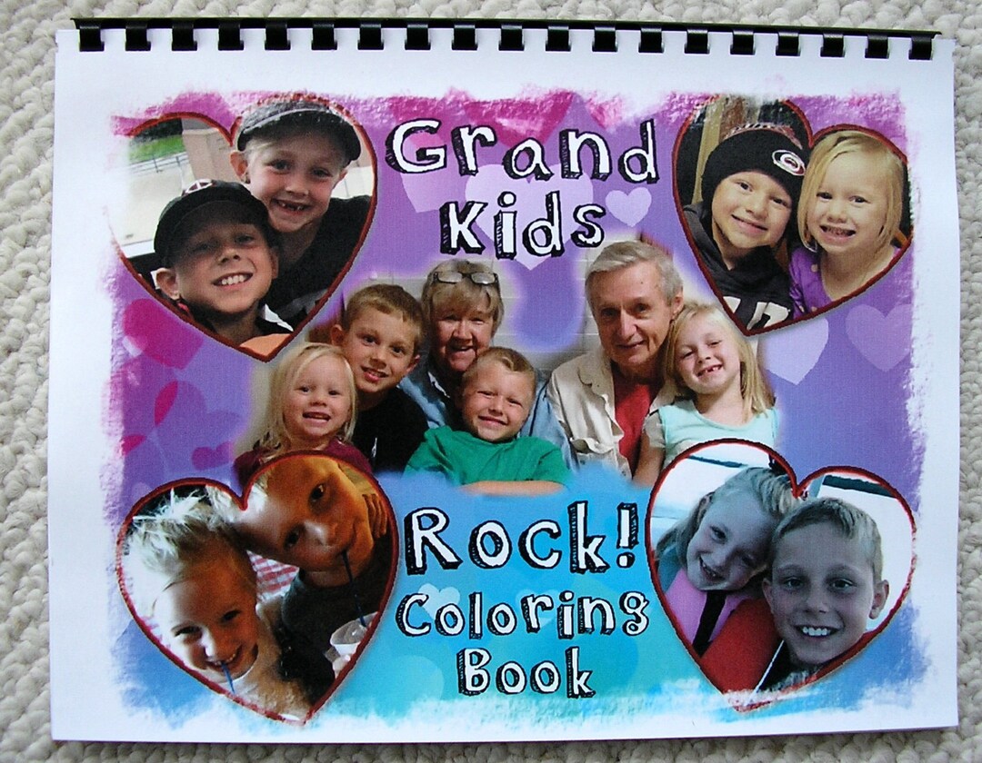 Custom Coloring Book, Personalized Coloring Book, Grayscale Coloring ...