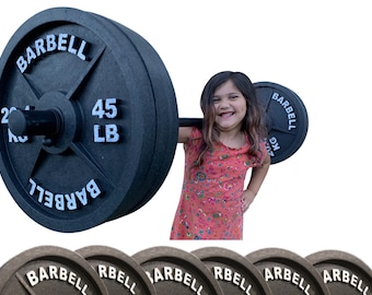 Fake Weights Styrofoam 45 Lb Three 3 Pairs Barbell Plates No Returns Etsy