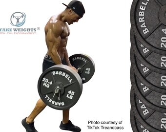 Fake Weights 1 Pair 45lb Barbell Prop Weights Set No Returns | Etsy