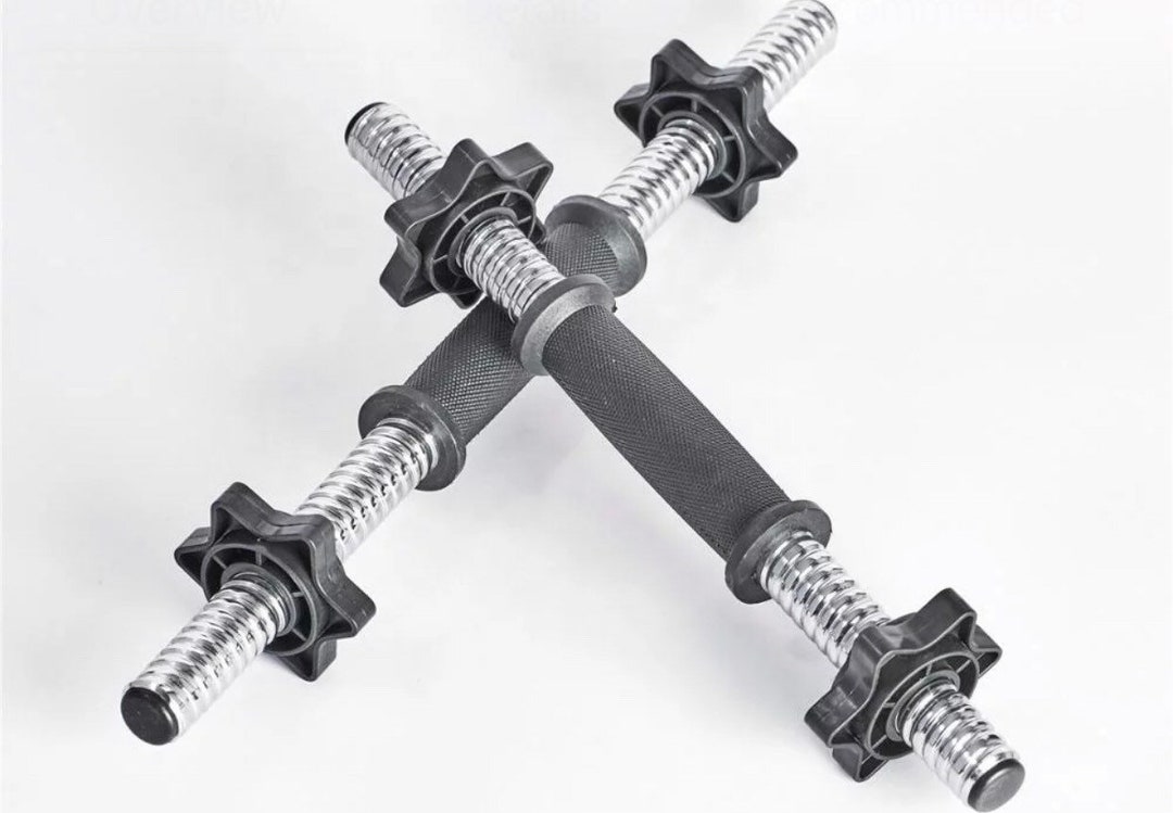 Dumbbell Bars Pair 18” Chrome Color and Black - Etsy