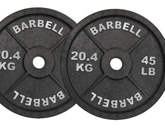 Fake Weights 1 Pair 45lb Barbell Prop Weights Set No Returns - Etsy