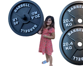 Fake Weights 1 Pair 45lb Barbell Prop Weights Set No Returns - Etsy