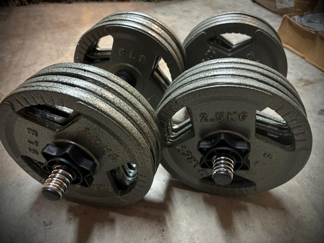 Adjustable Dumbbell Weights - 80 Lb Total Weight With Shipping - Etsy