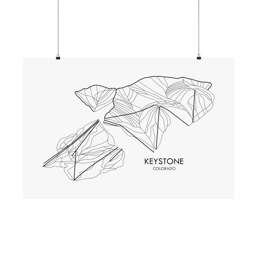 Keystone Resort | Keystone Trail Map | Affordable Ski Gift | Wall Art ...