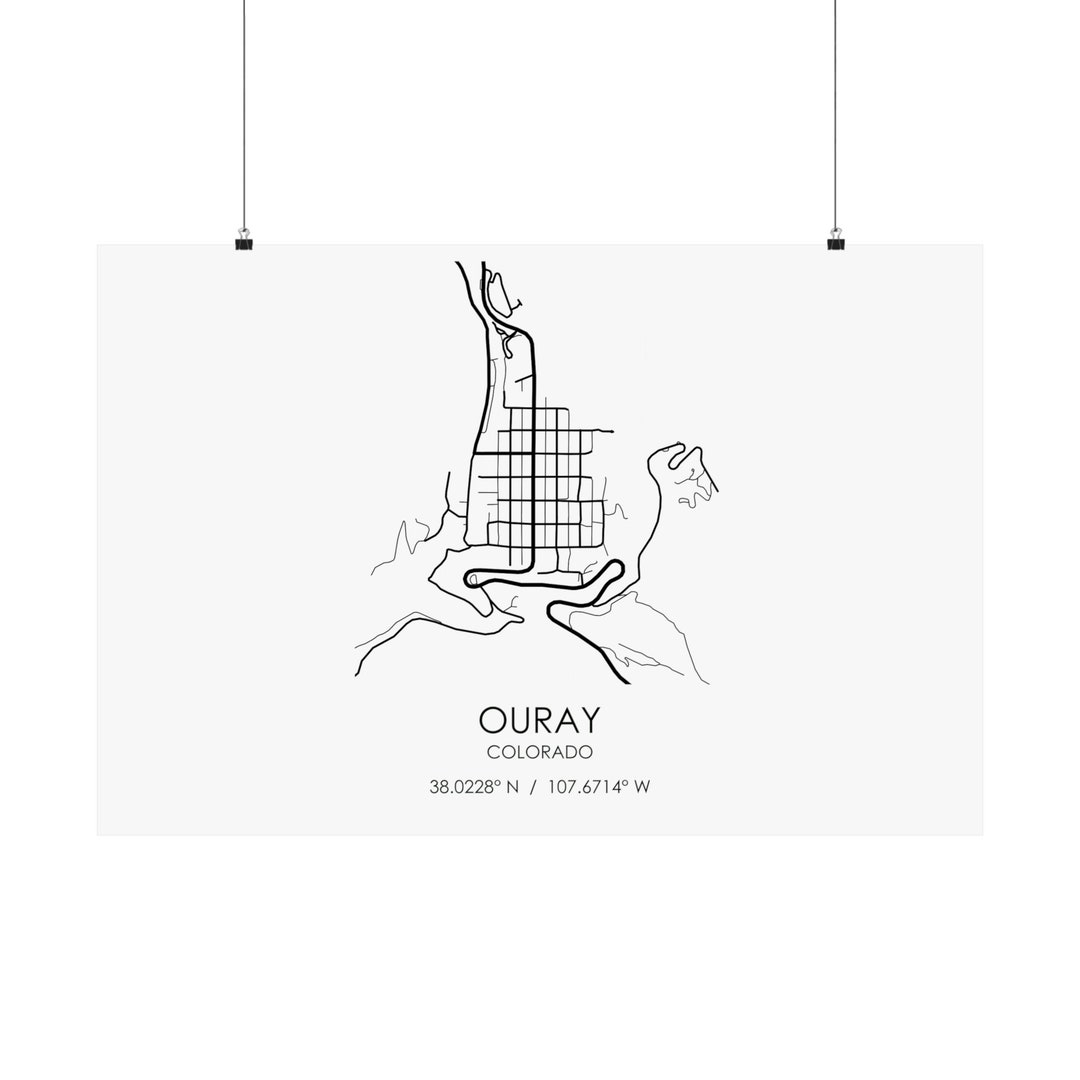 Ouray Ouray Street Map Ouray Colorado Colorado Colorado Gifts Wall Art ...