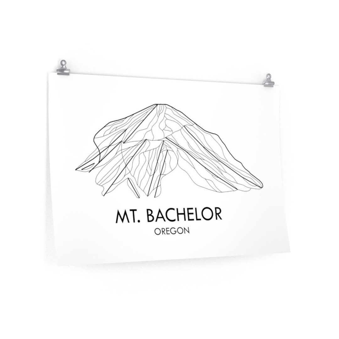 Mt. Bachelor Ski Resort Mt. Bachelor Trail Map Affordable - Etsy