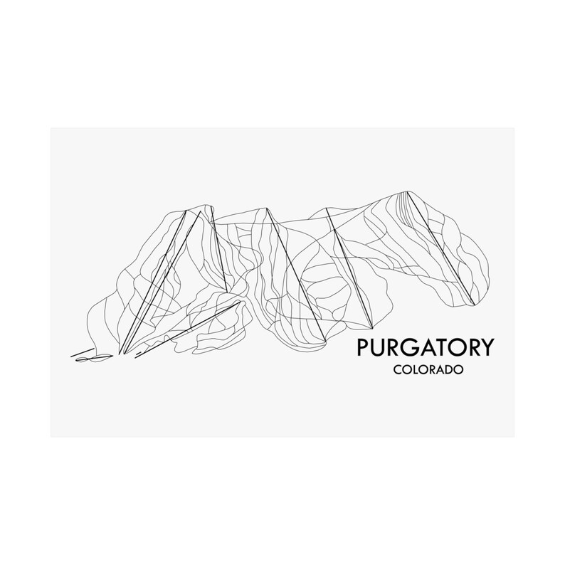 Purgatory Resort Purgatory Resort Trail Map Affordable Ski Gift Wall ...