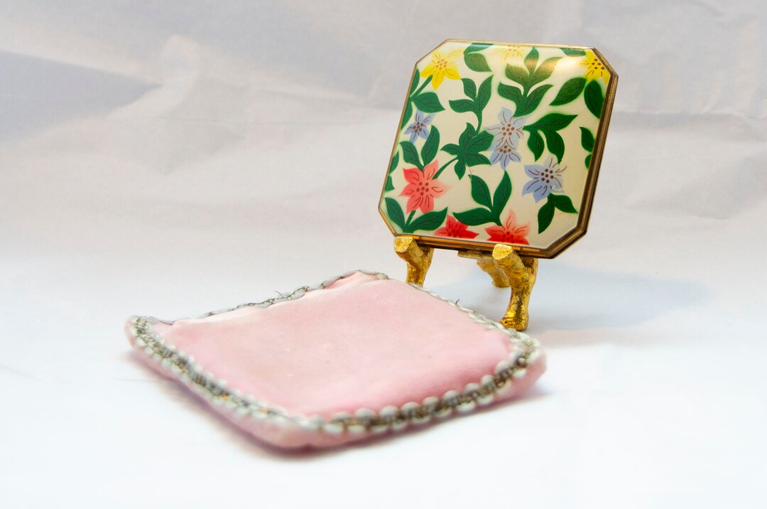 Elgin Compact With Bright Floral Design - Etsy