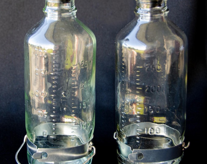 2 VERY RARE Antique Glass Medical IV Drip Bottles - Etsy