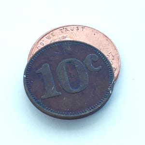 Vintage 10 Cent Coin/token for an Unknown Trade - Etsy