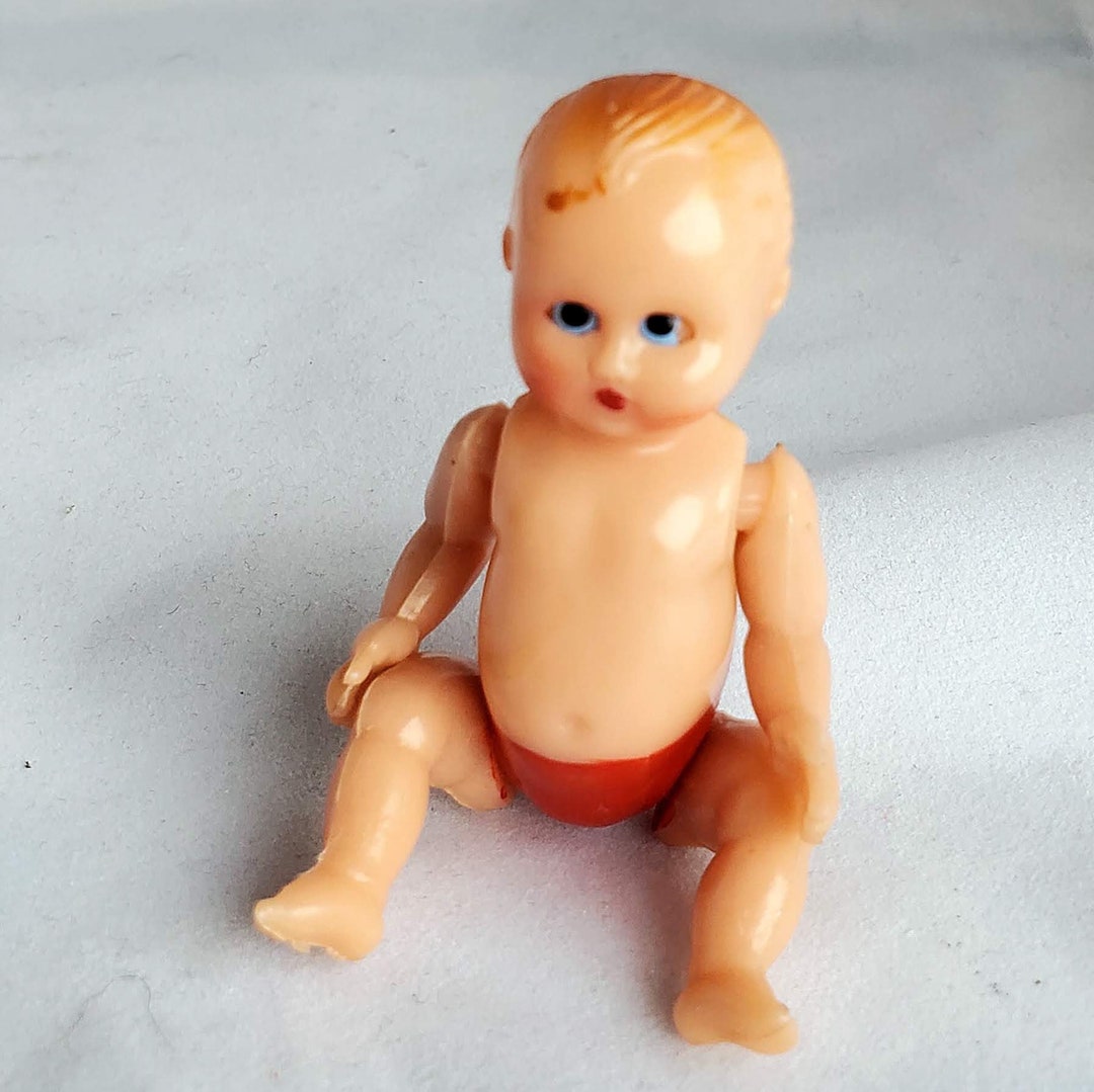 Vintage Jointed 3 Tall Plastic Baby Doll With Eyes That Open and Close ...