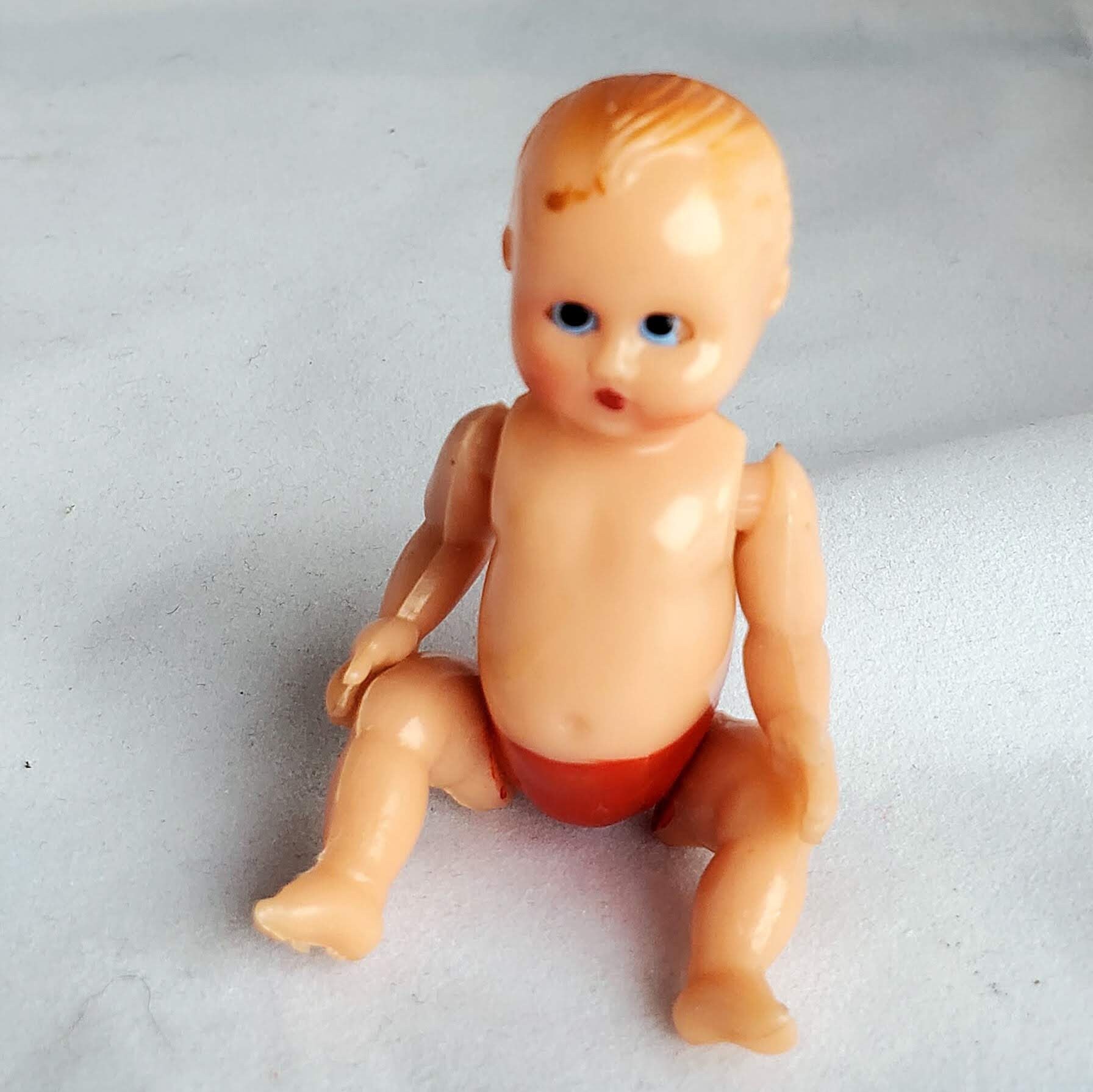 Vintage Jointed 3 Tall Plastic Baby Doll With Eyes That Open and Close ...