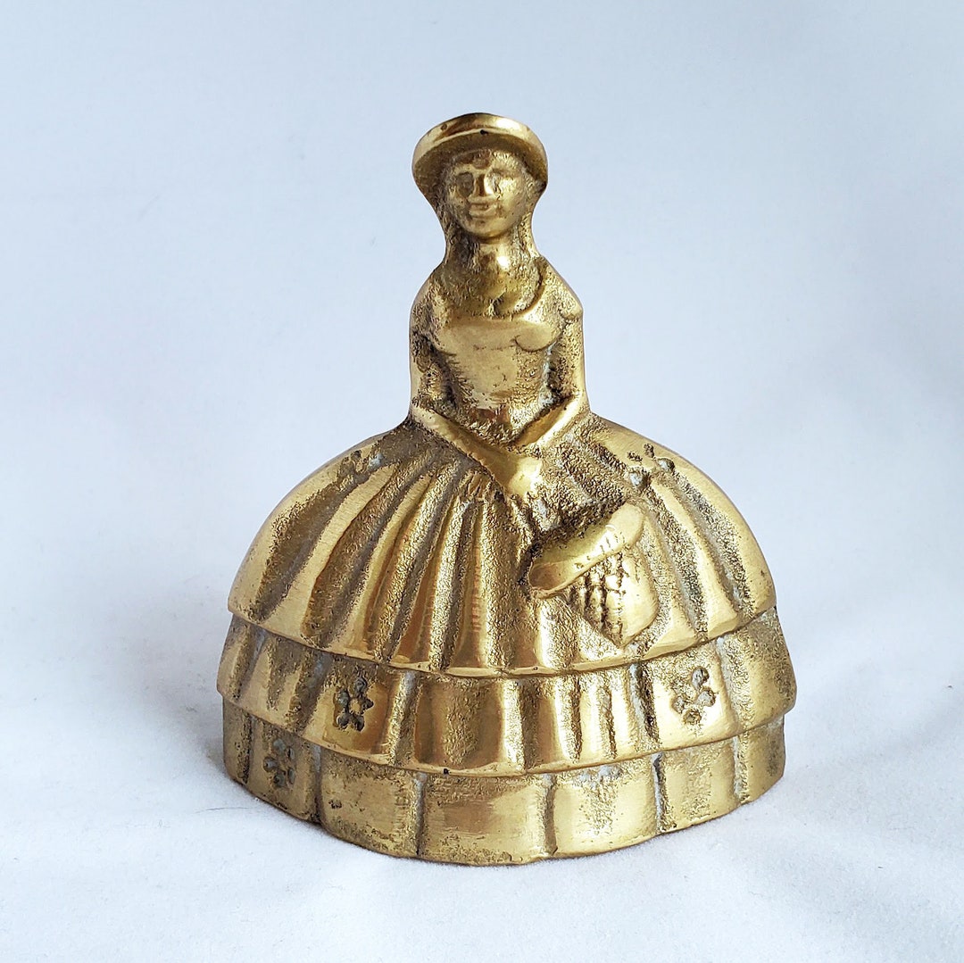 1980s Solid Brass Figural Southern Belle Tea Bell - Etsy