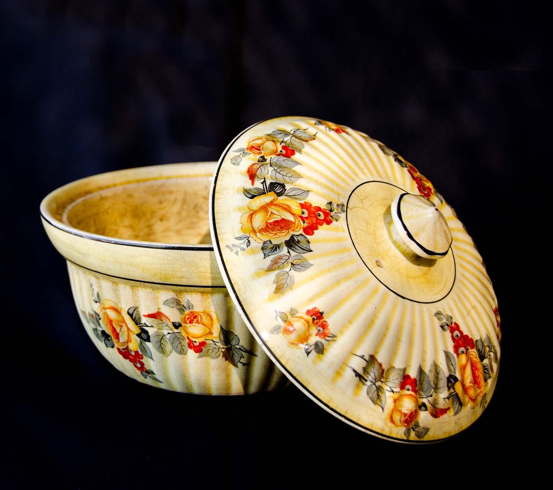 1940's Floral Bake Rite Covered Baking Dish EXTREMELY EXTREMELY RARE - Etsy