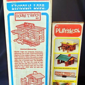 2 Vintage Lincoln Logs Boxes - Empty - Etsy