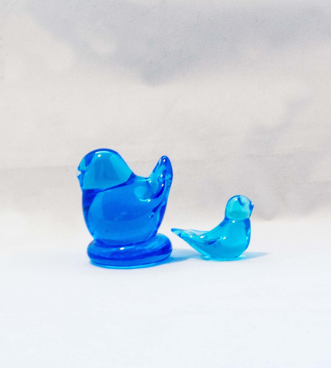 Vintage Hand Designed Bluebird of Happiness & Baby Bluebird - Etsy