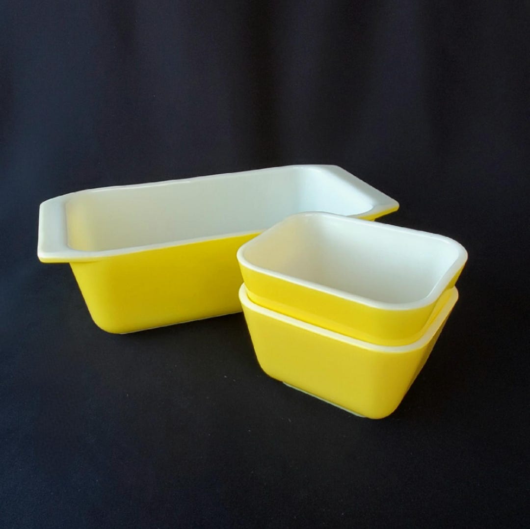3 Piece Set of Citrus Yellow Vintage Pyrex Kitchen Ware - Etsy
