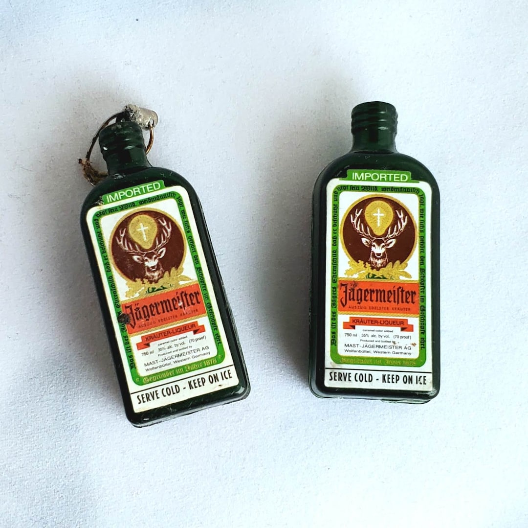 Set of Jagermeister Bottle Holiday Ornaments - Etsy