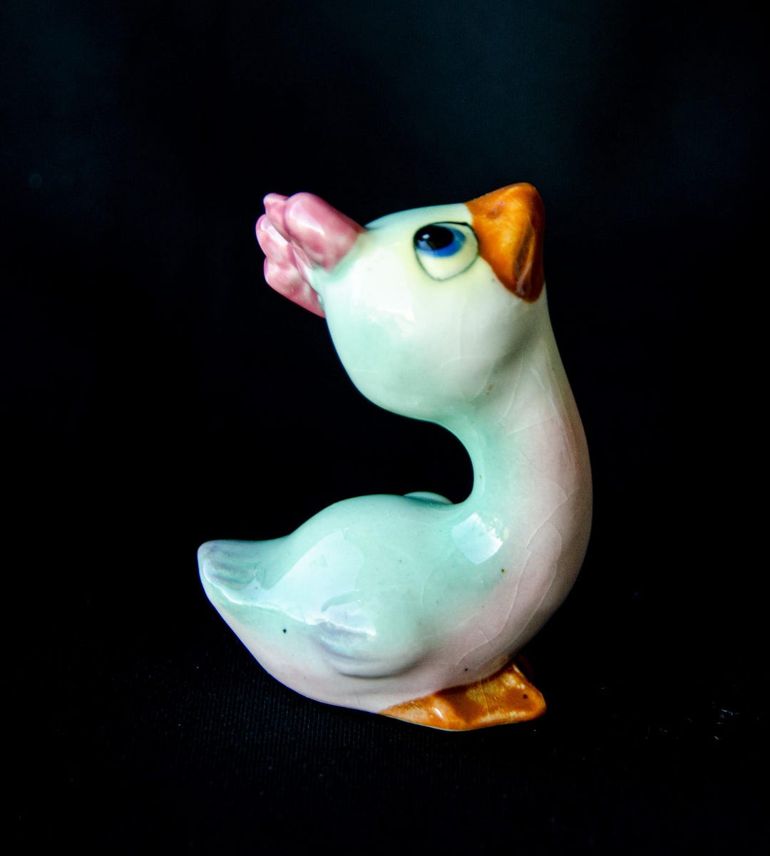 Mid-century Sassy Miniature Porcelain Duck - Etsy