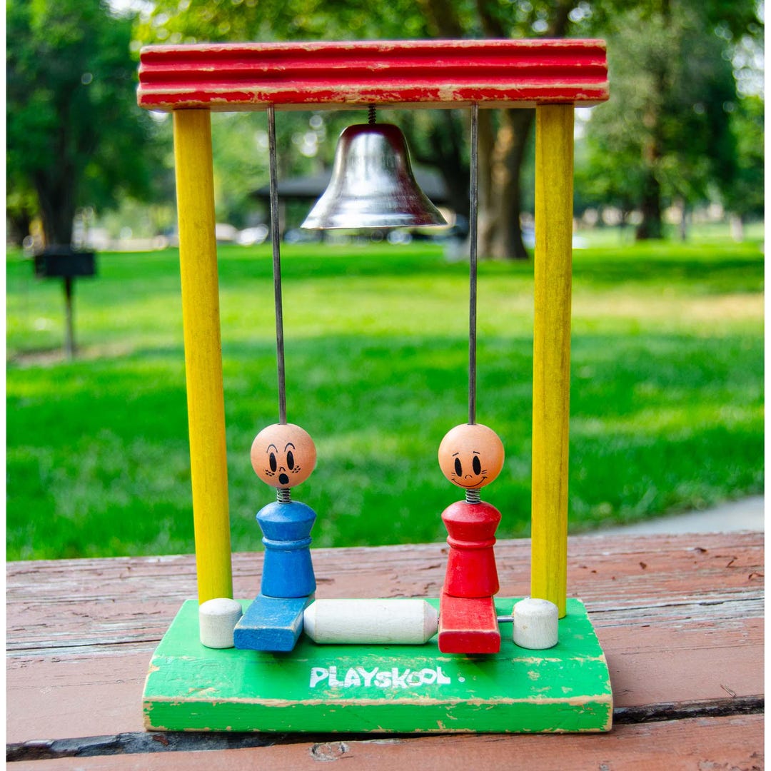1940-70s Playskool Wooden Bell Ringing Toy - Etsy