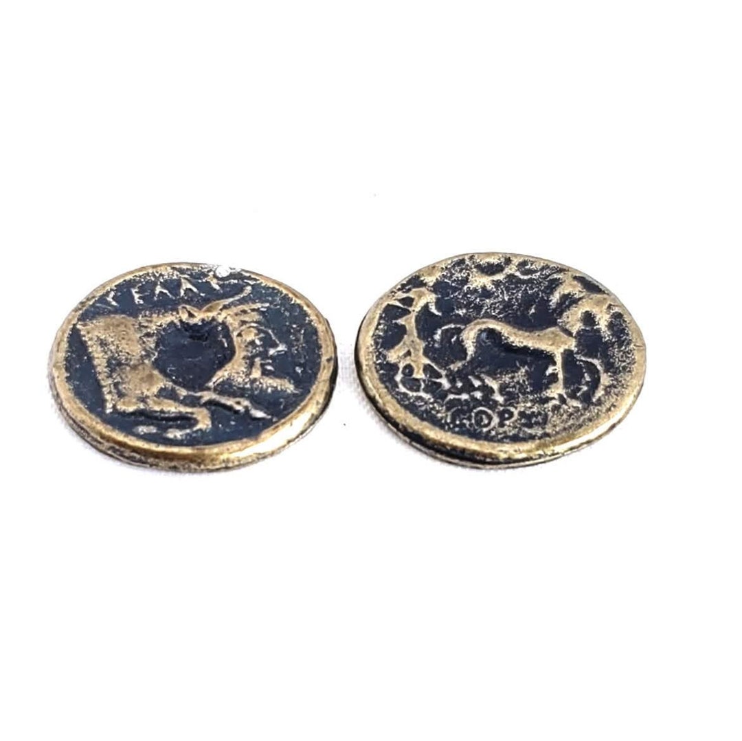 Vintage Pair of Greece Tetradrachm Gela Sicily 466 BC to 413 BC Replica ...